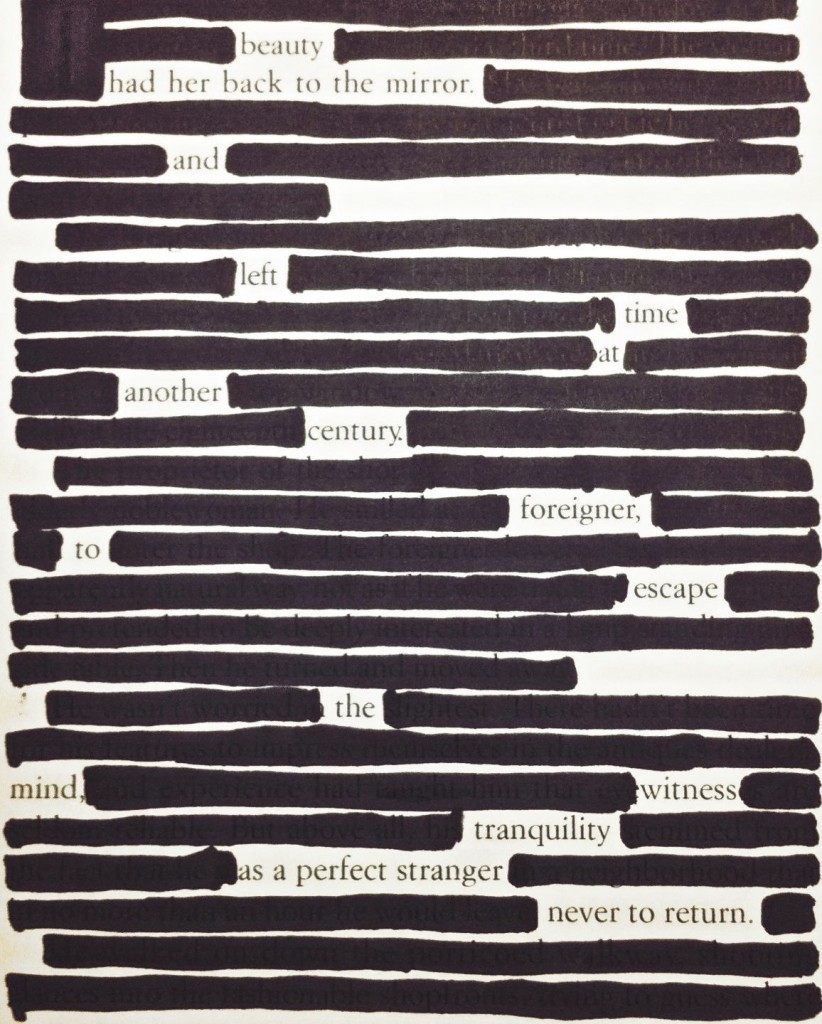 blackout poetry « The Pedestrian Poet