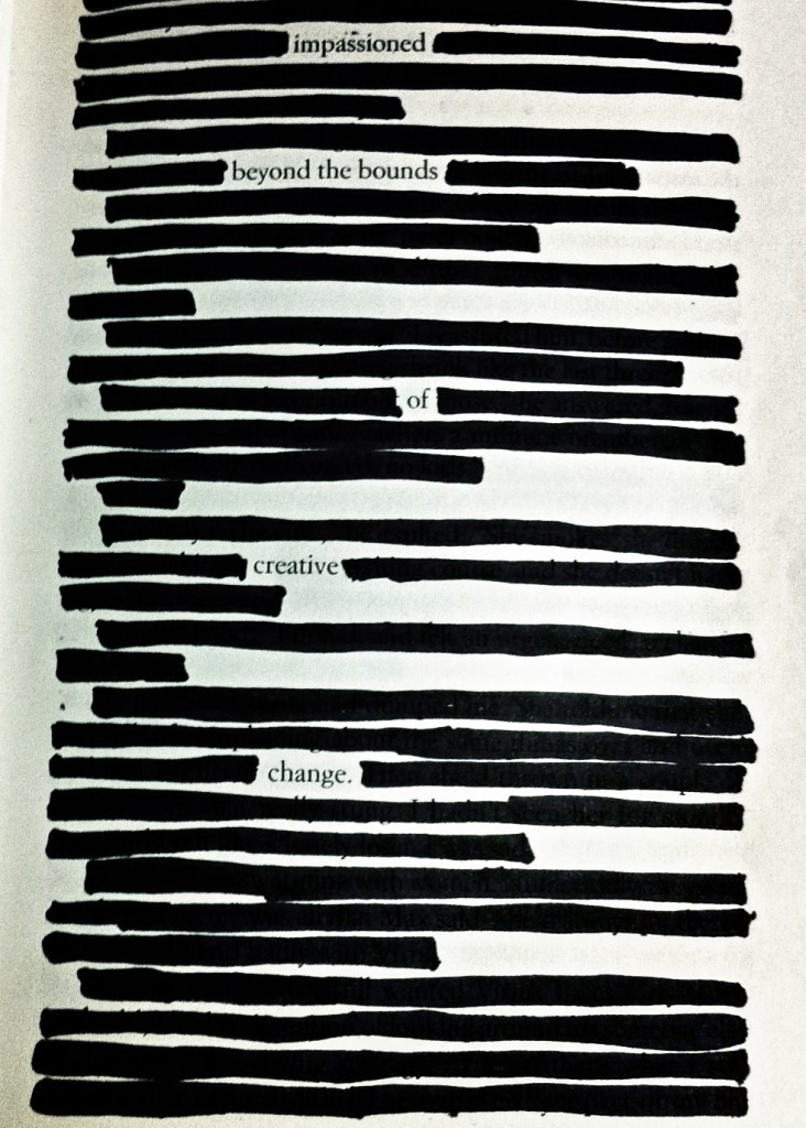 blackout poetry « The Pedestrian Poet